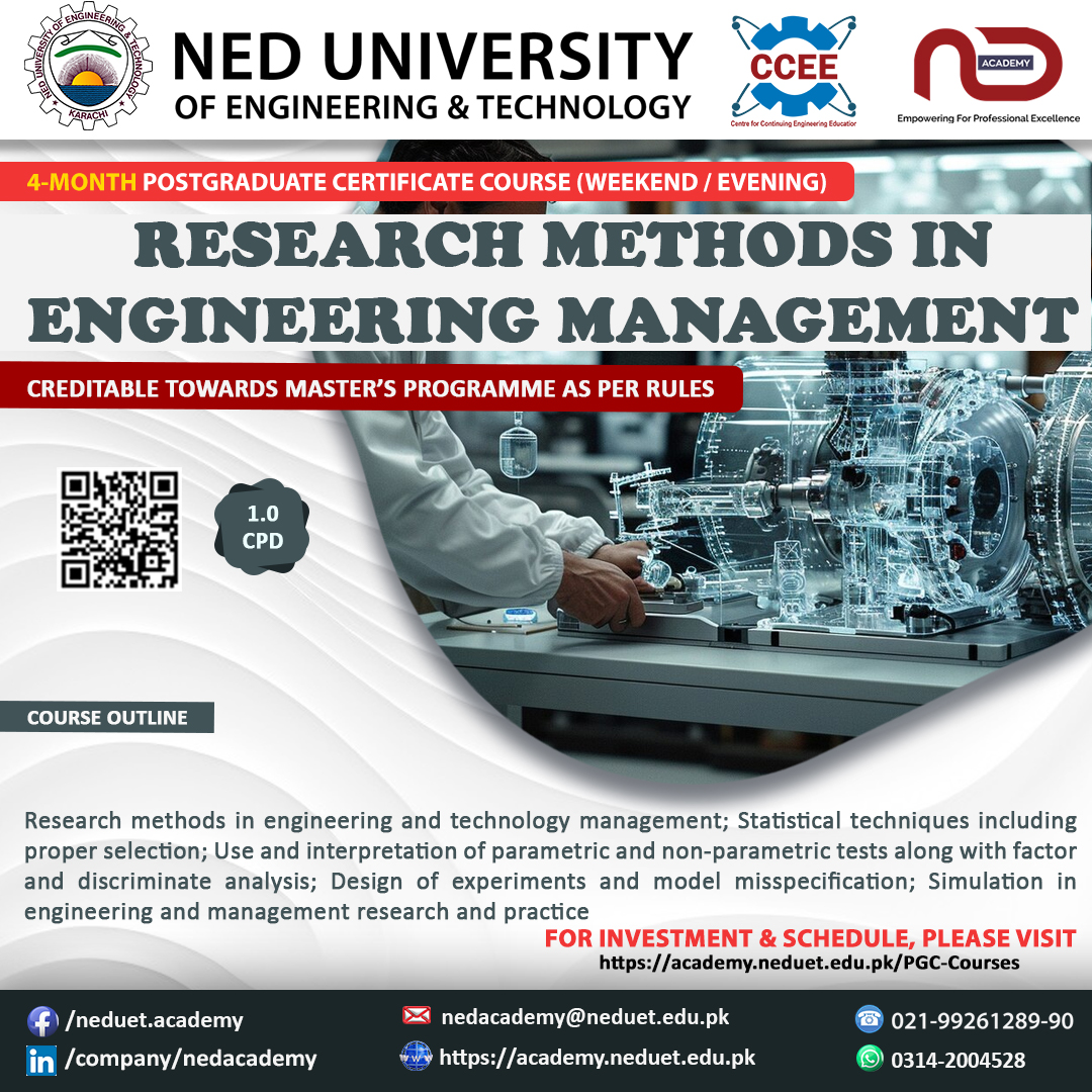 List of Courses | NED Academy - CCEE | CMPP